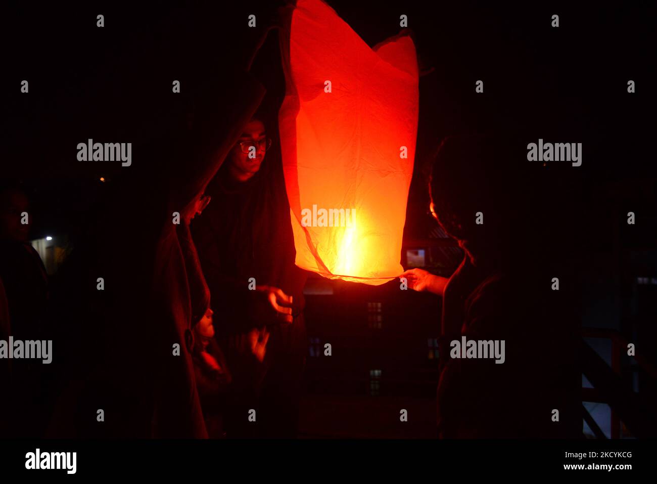 Bangladeshi people fly Fanus (Hot Air Balloon) during the Happy new ...