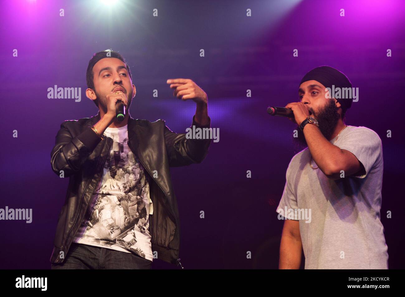 Indo-Canadian singer the PropheC (left) performs during the South Asian ...
