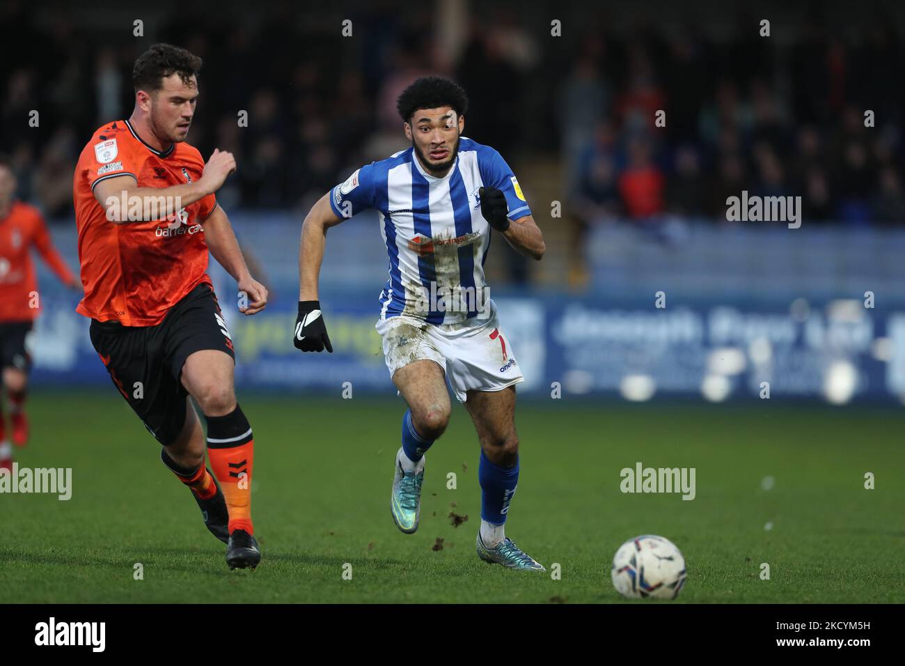Hartlepool United's Tyler Burey in action with Oldham Athletic's ...