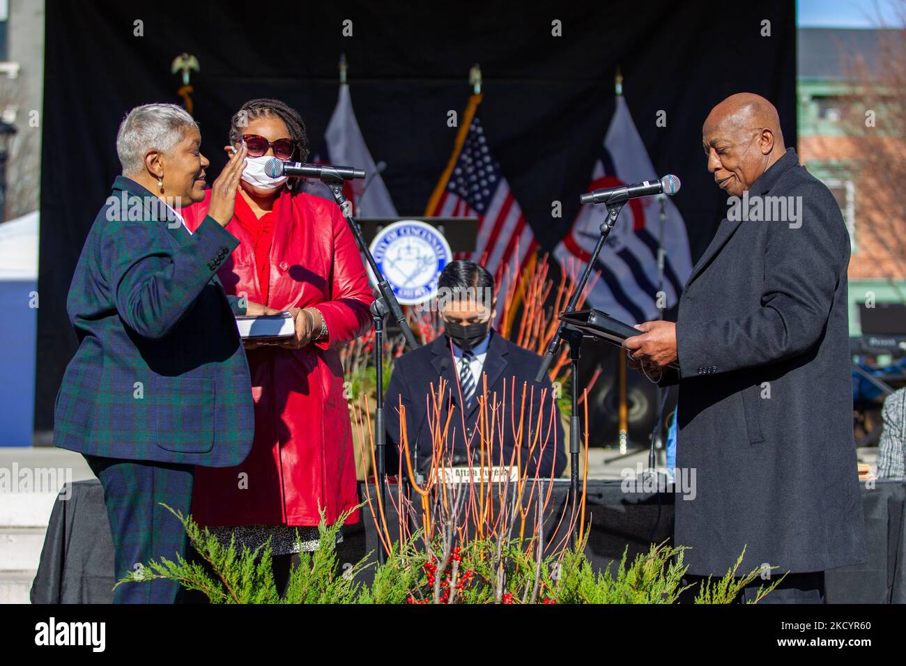 Mayor-elect Aftab Pureval and elected City Council Members are sworn ...