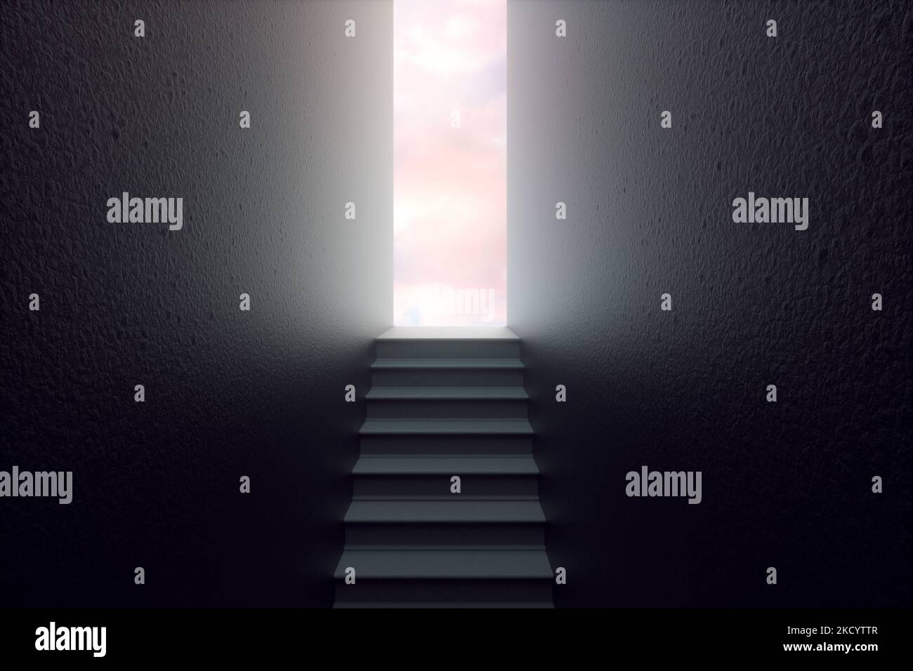 staircase up, 3d render, leadership concept Stock Photo - Alamy