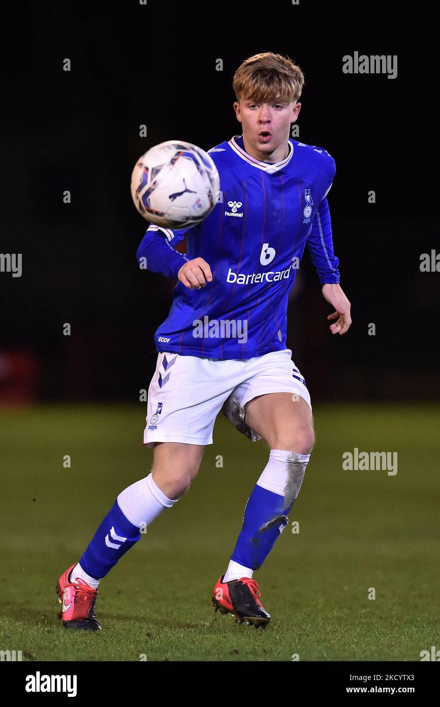 Oldham Athletic's Harry Vaughan during the Papa John's Trophy Third ...