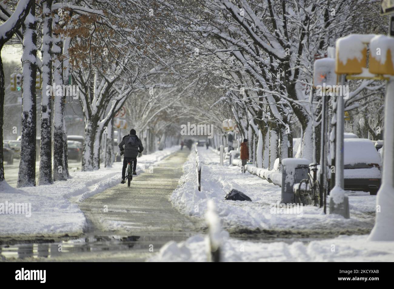 New York City dawned Friday, January 07, 2022 covered in snow after the ...