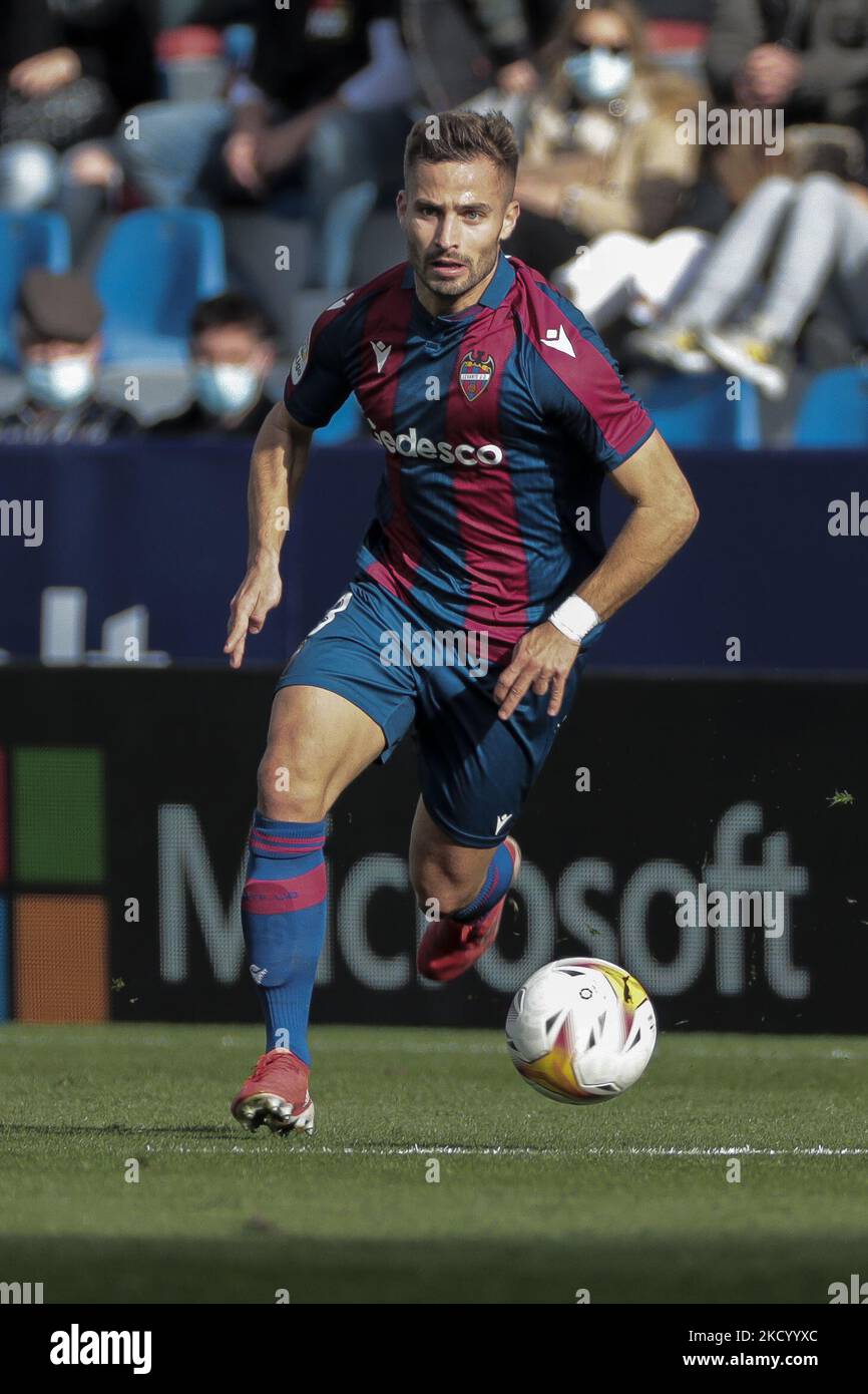 Levante's defender Enric Franquesa during spanish La Liga match between ...