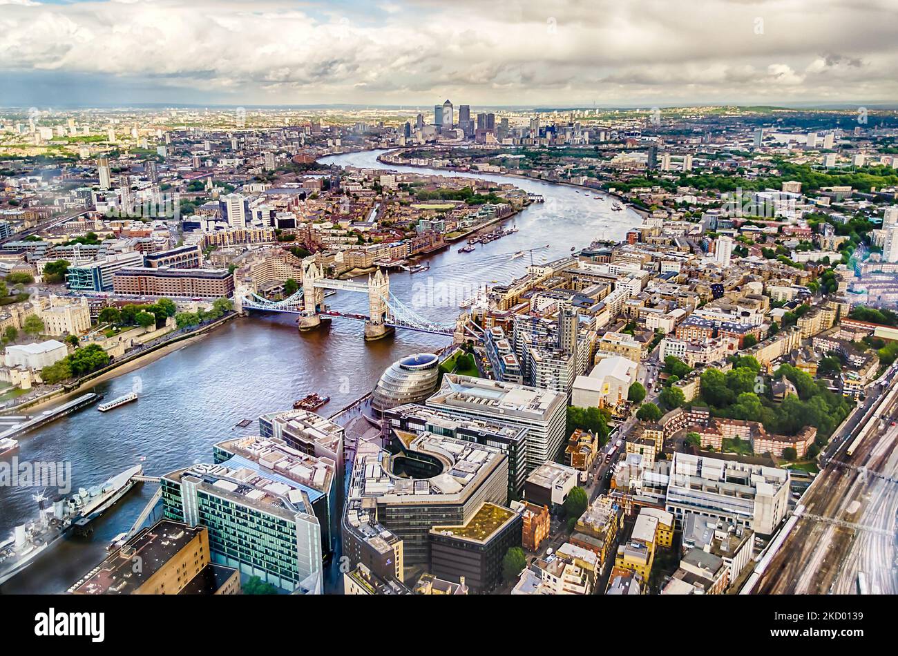 Scenic aerial view of London, UK Stock Photo - Alamy