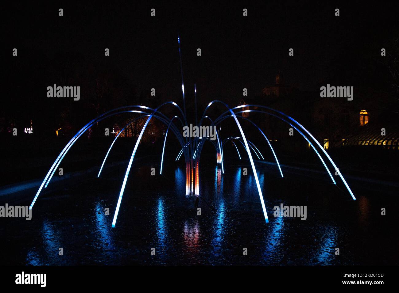 The Brooklyn Botanical Garden Lightscape Show on January 8, 2022 in New ...