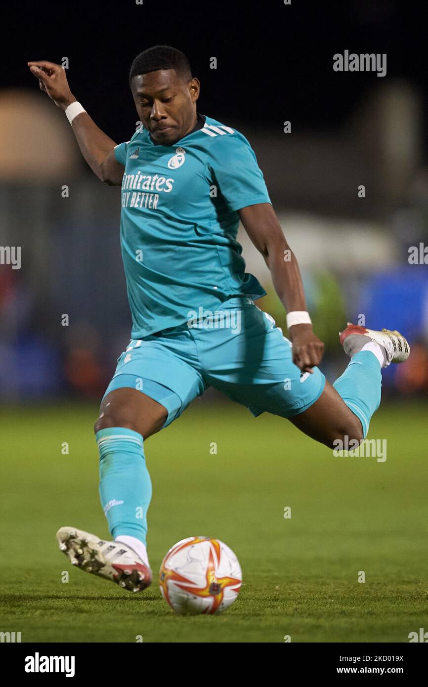 David Alaba of Real Madrid shooting to goal during the round of 32 of ...
