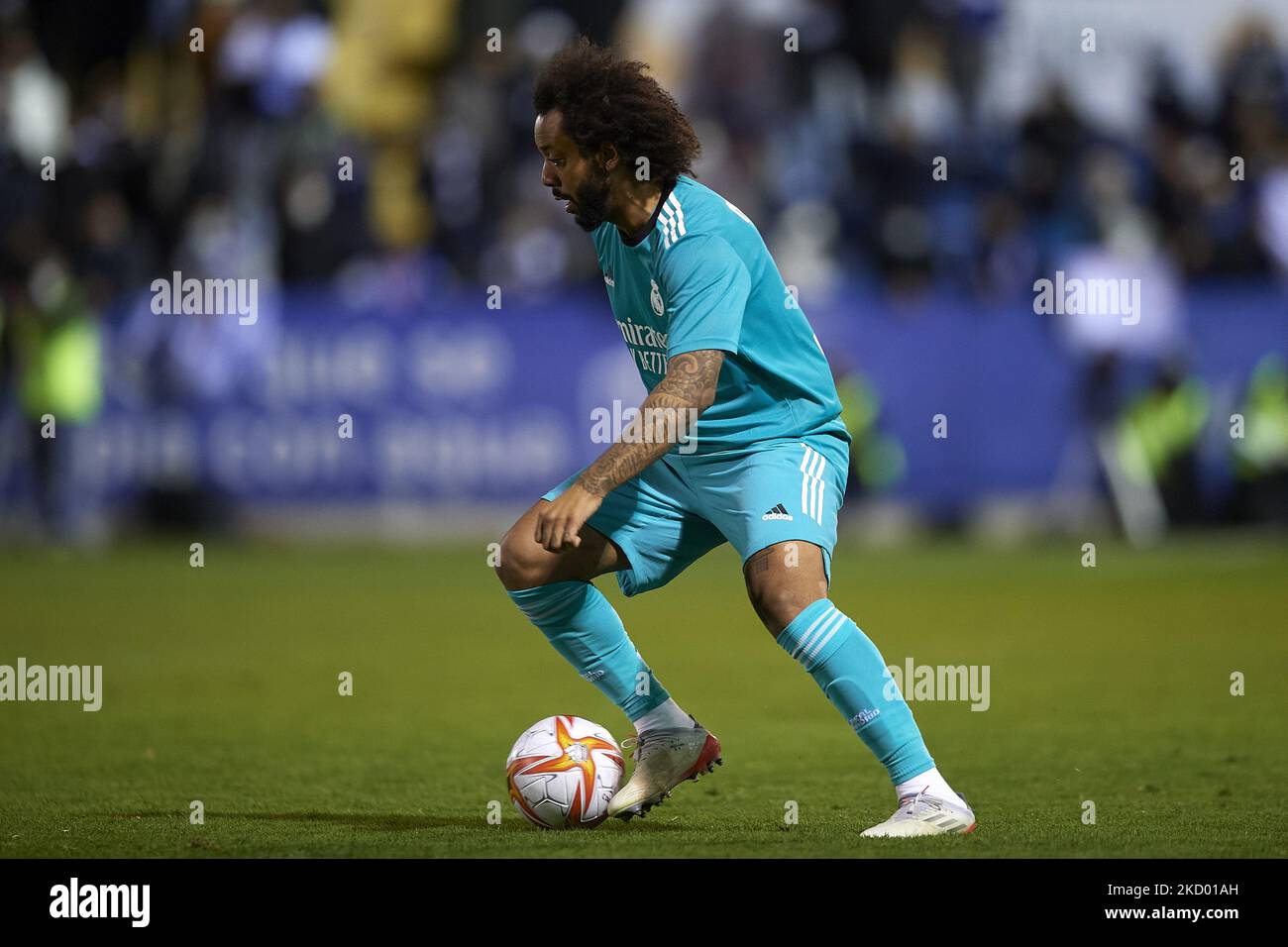 Marcelo of Real Madrid in action during the round of 32 of the Copa del ...
