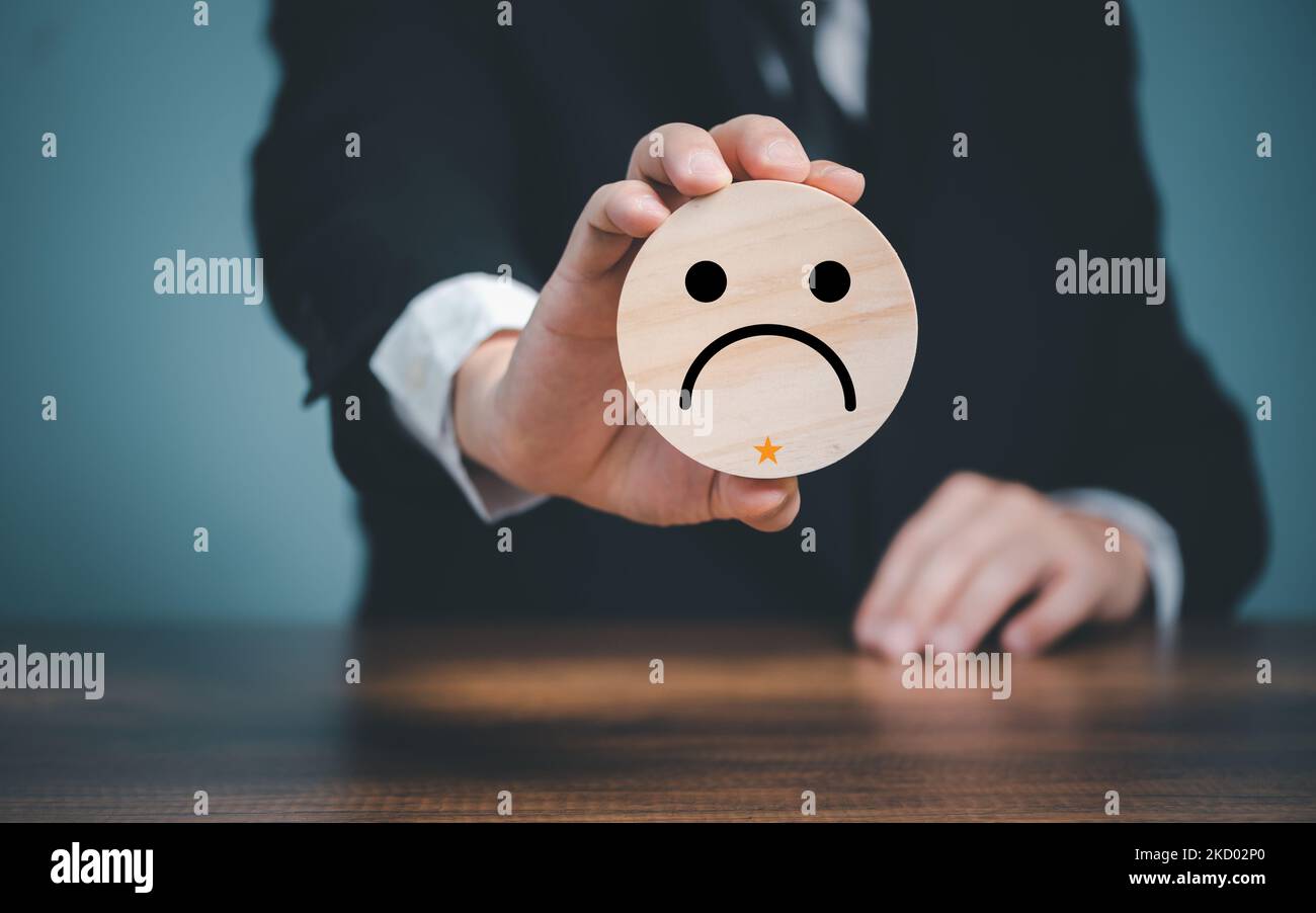 Customer Experience dissatisfied Concept, bad service dislike bad ...