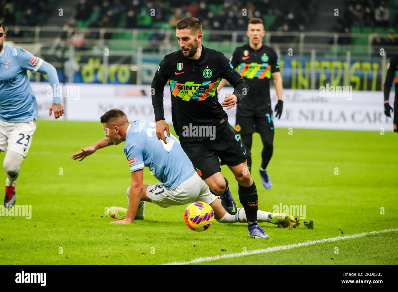 Roberto Gagliardini of Inter in action during the Serie A football ...