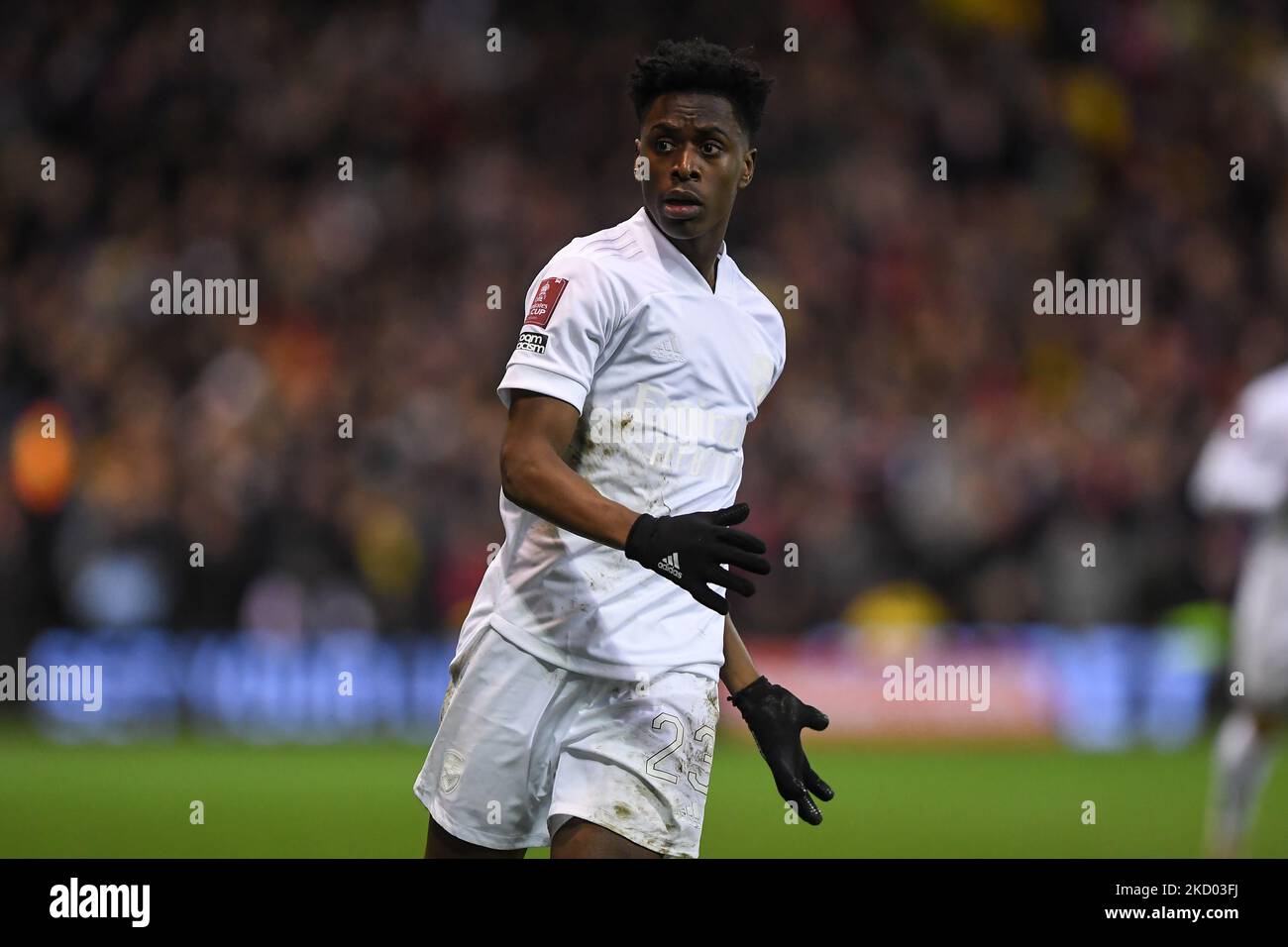 Albert Sambi Lokonga of Arsenal during the FA Cup Third Round match ...