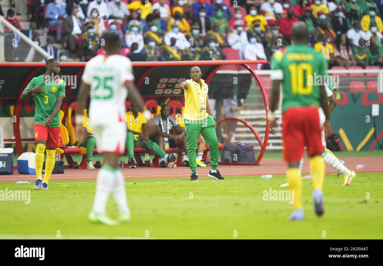 Kamou Malo of Burkina Faso during Cameroon against Burkina Faso ...