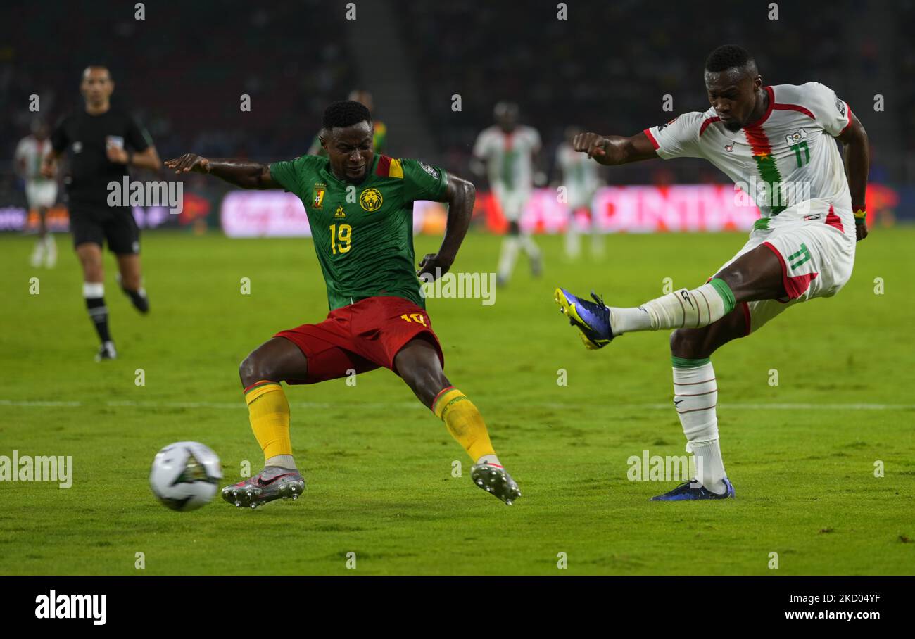 Collins Fai of Cameroon and Mohamed Konaté of Burkina Faso during ...