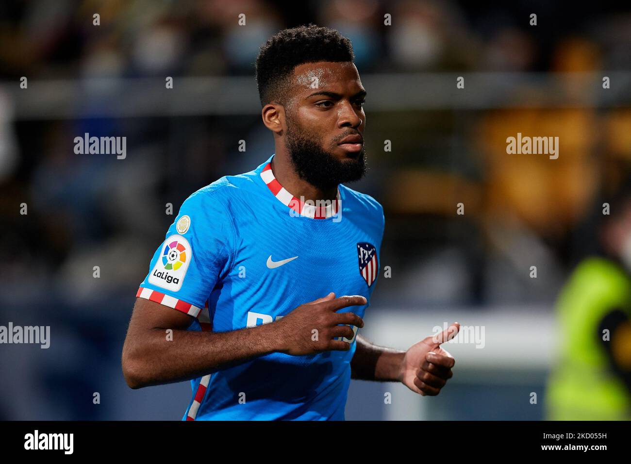 Thomas Lemar of Club Atletico de Madrid looks on during the La Liga ...