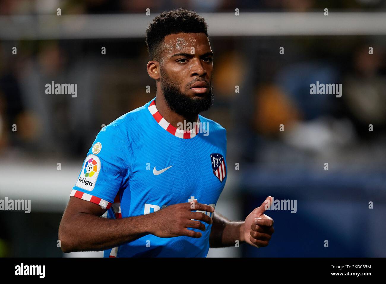 Thomas Lemar of Club Atletico de Madrid looks on during the La Liga ...
