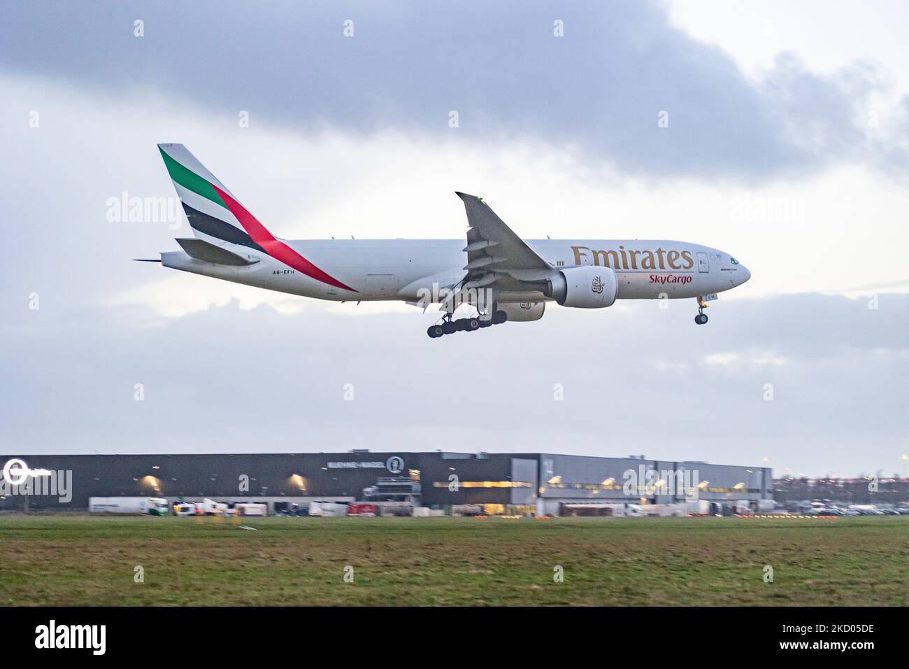 Emirates SkyCargo airline Boeing 777F aircraft with registration A6-EFH ...