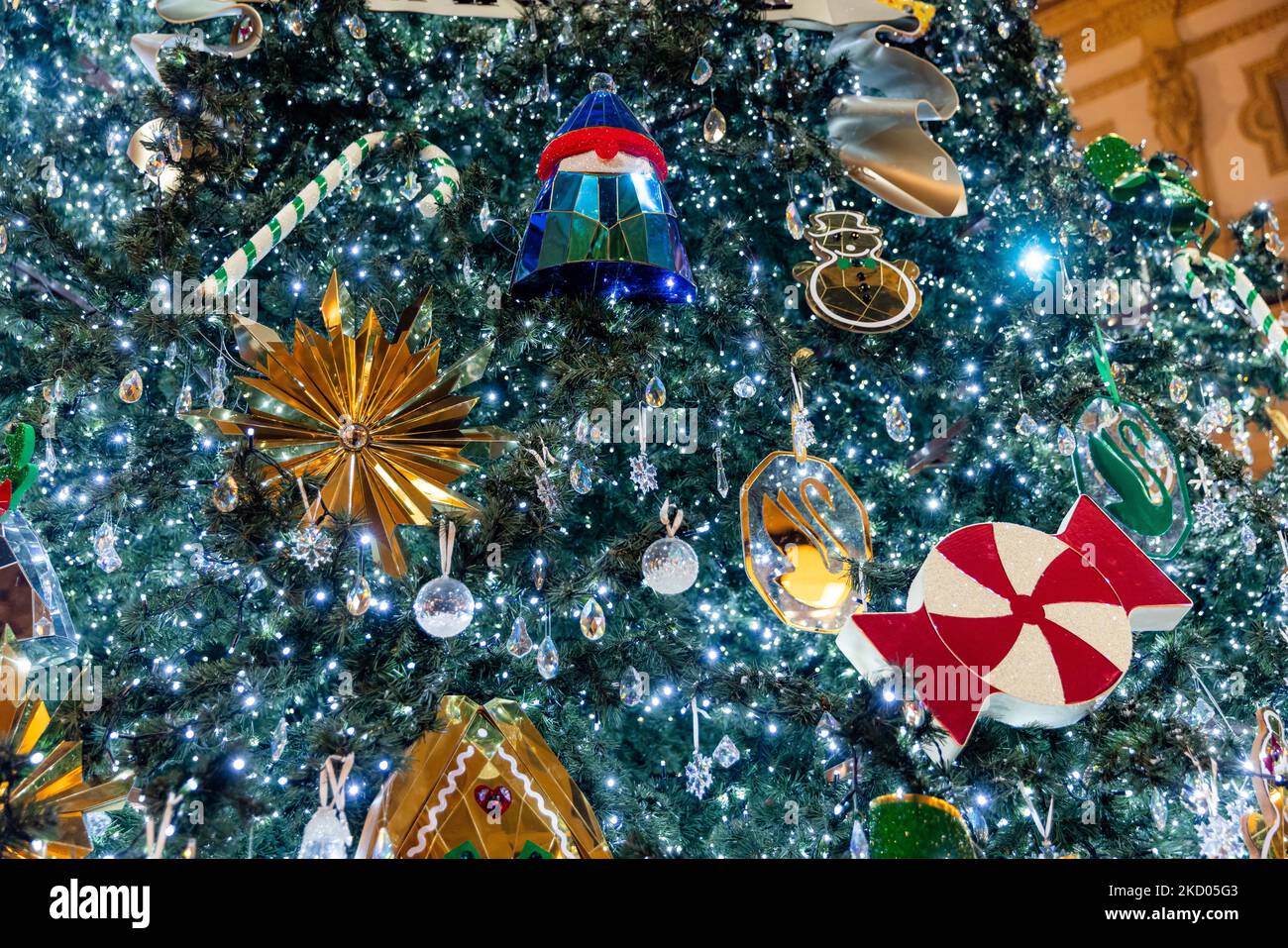 A general view of the Tree Of Wonder christmas tree by Swarovski for ...