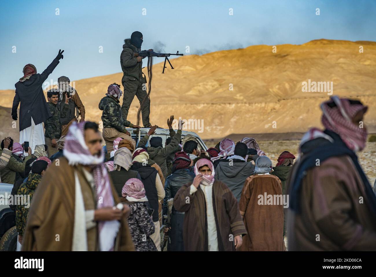 Public celebrates the end of the Wadi Zalaga annual camel race shooting ...