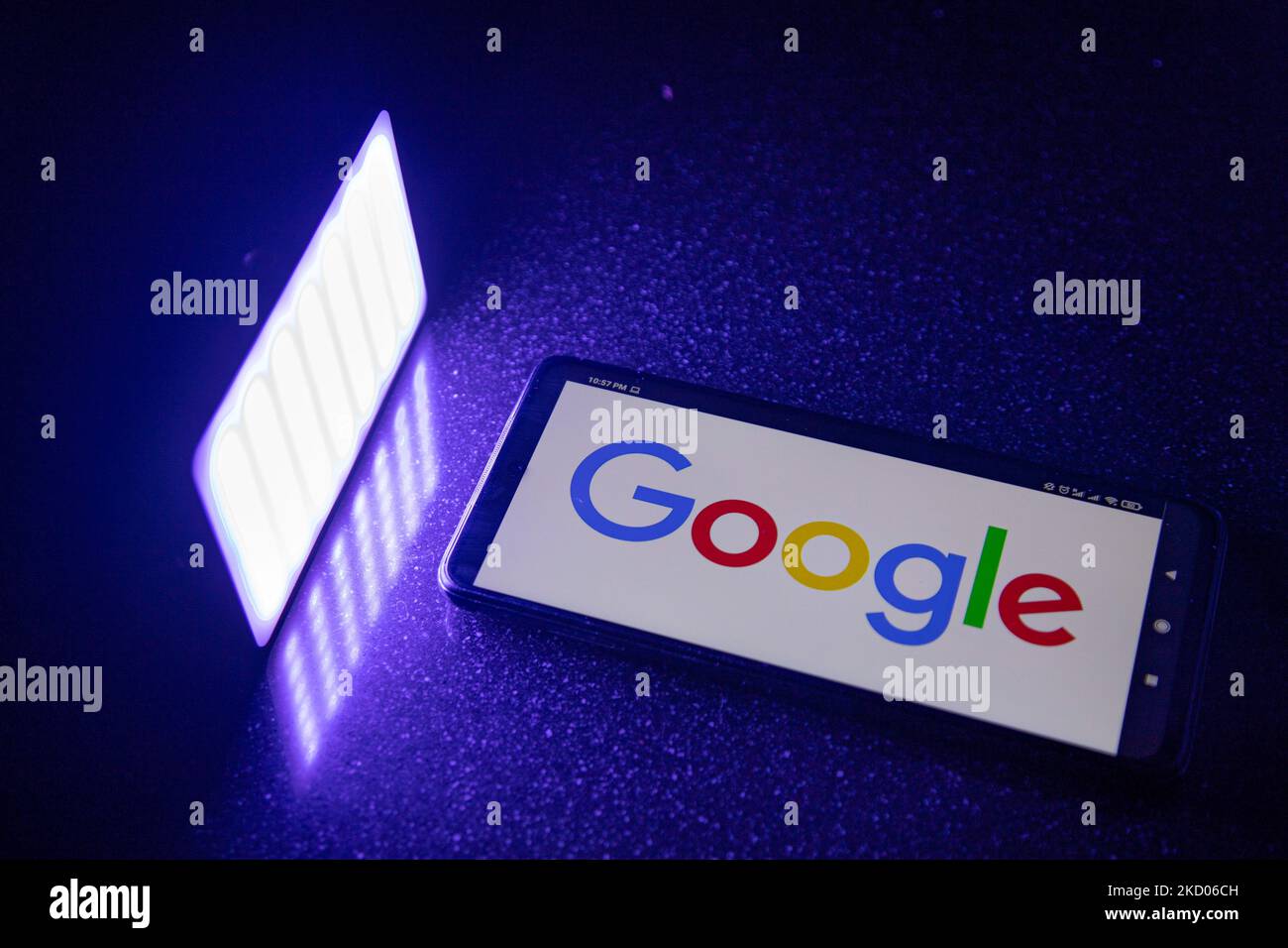 Google closeup logo displayed on a phone screen, smartphone the logo or ...