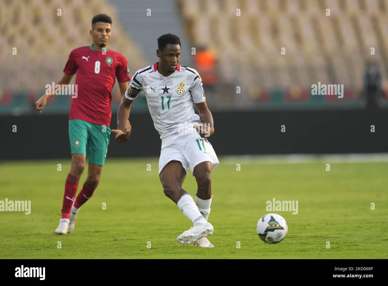 Baba Rahman of Ghana during Ghana against Morocco, African Cup of Nations, at Ahmadou Ahidjo ...