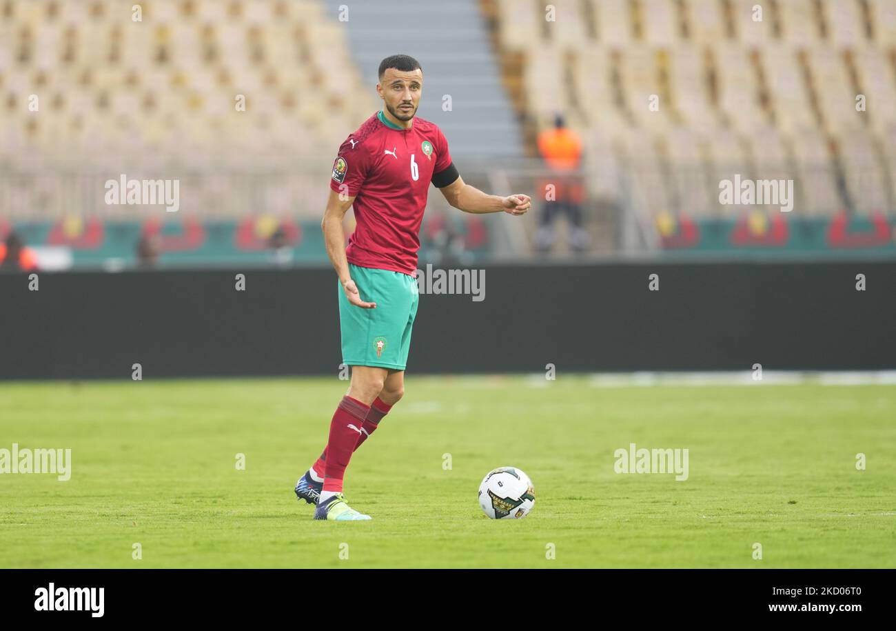 Romain Saïss (captain) of Morocco during Ghana against Morocco, African ...