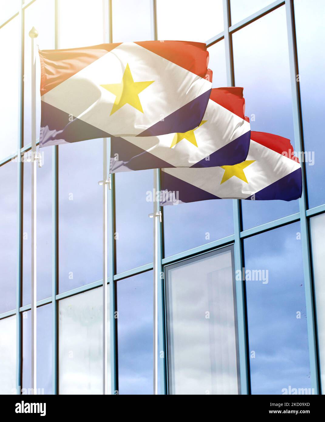 Flag saba waving wind in hi-res stock photography and images - Alamy