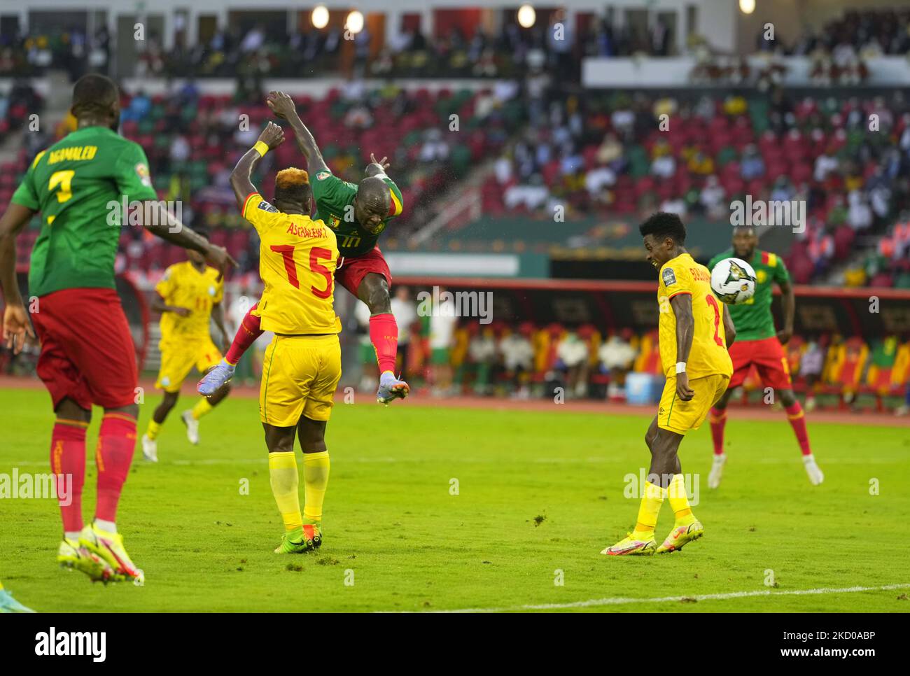 Vincent Aboubakar of Cameroon scoring their second goal during Cameroon ...