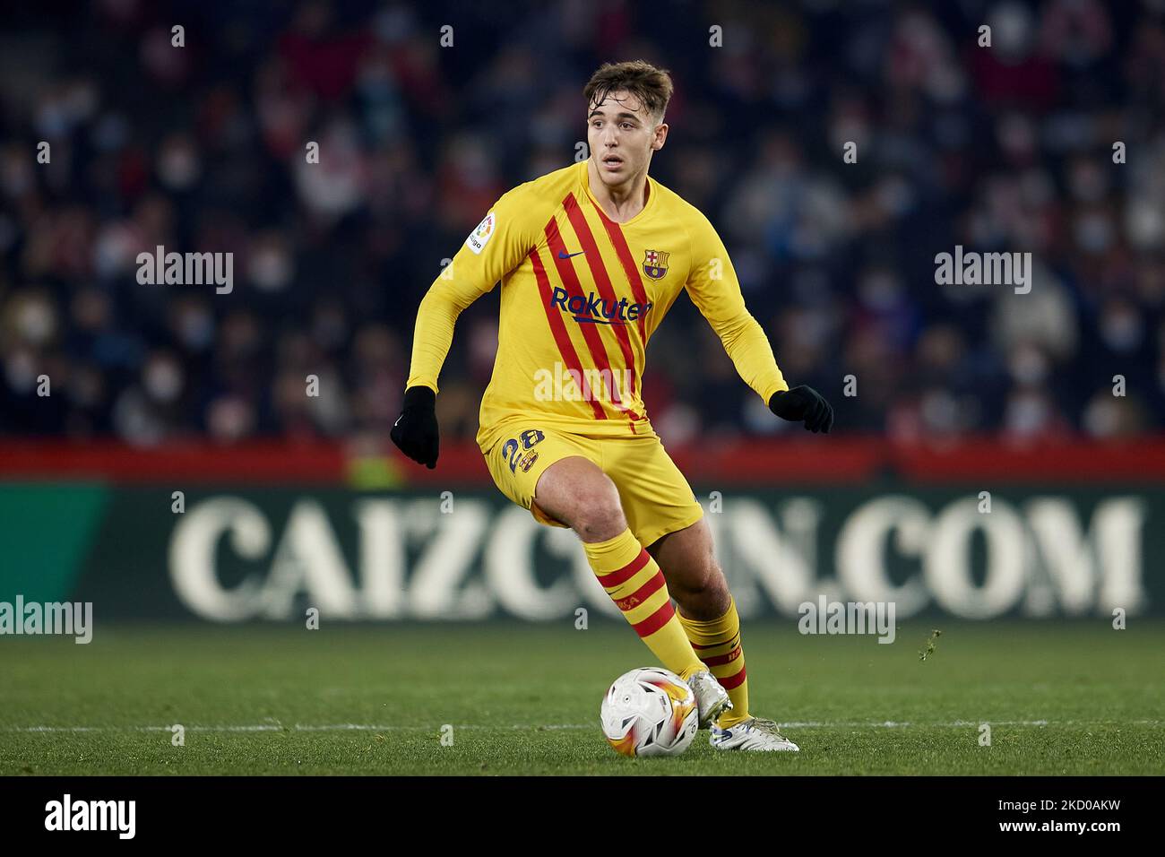 Nico Gonzalez of Barcelona in action during the La Liga Santader match between Granada CF and FC ...