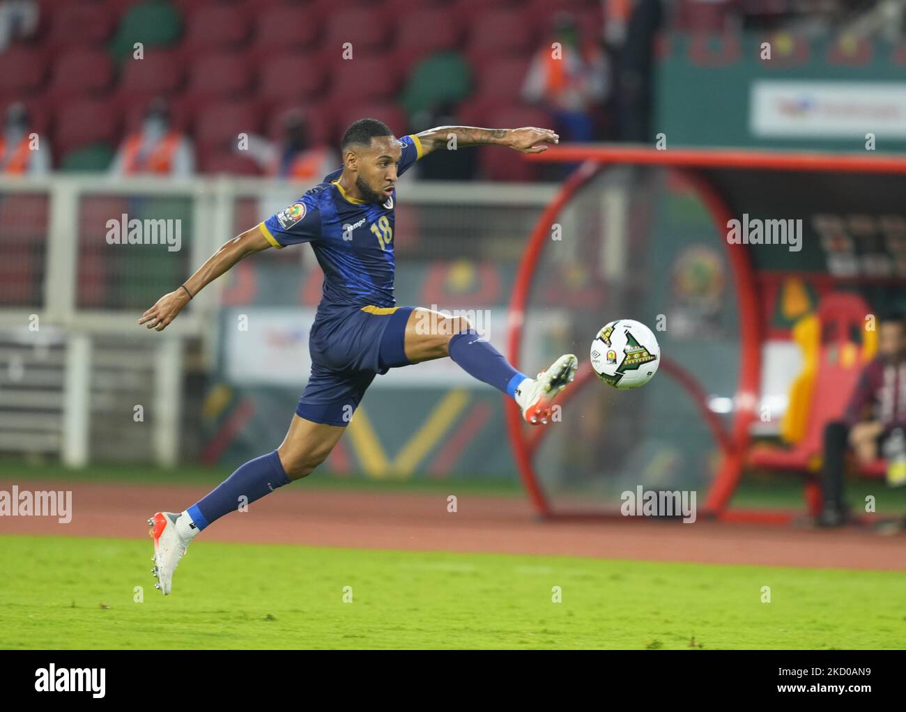 Kenny Rocha Santos of Cape Verde during Burkina Faso against Cap Verde ...