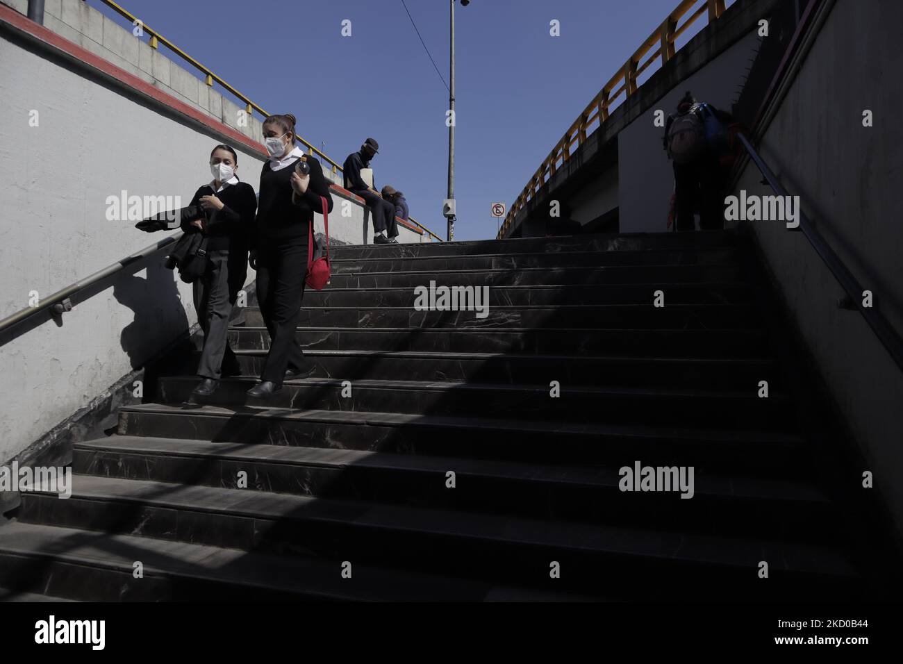Exterior view of the Terminal Aérea metro station on Line 5 of the ...