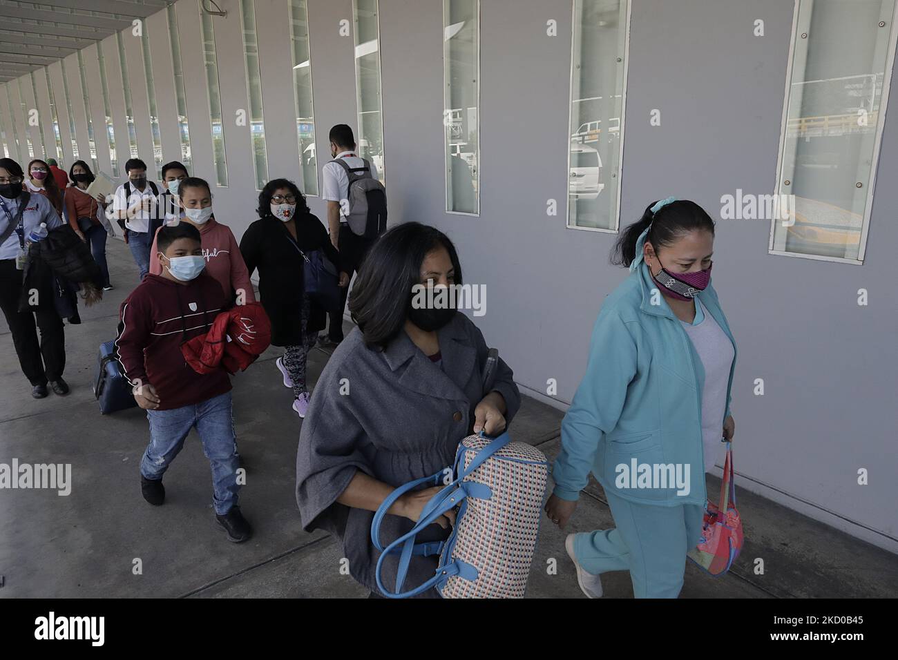 View outside Terminal 1 of Mexico City International Airport during the ...