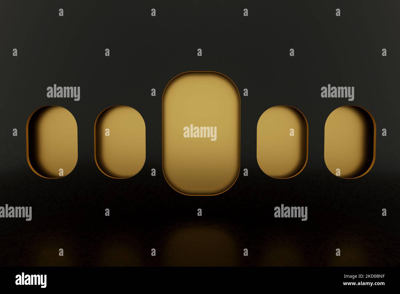 Windows of airplane inside, interior of plane, 3d render Stock Photo ...