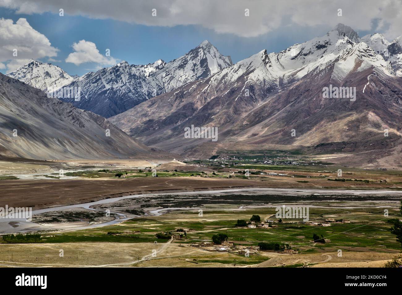 Village of Padum located high in the Himalayas in Zanskar, Ladakh ...