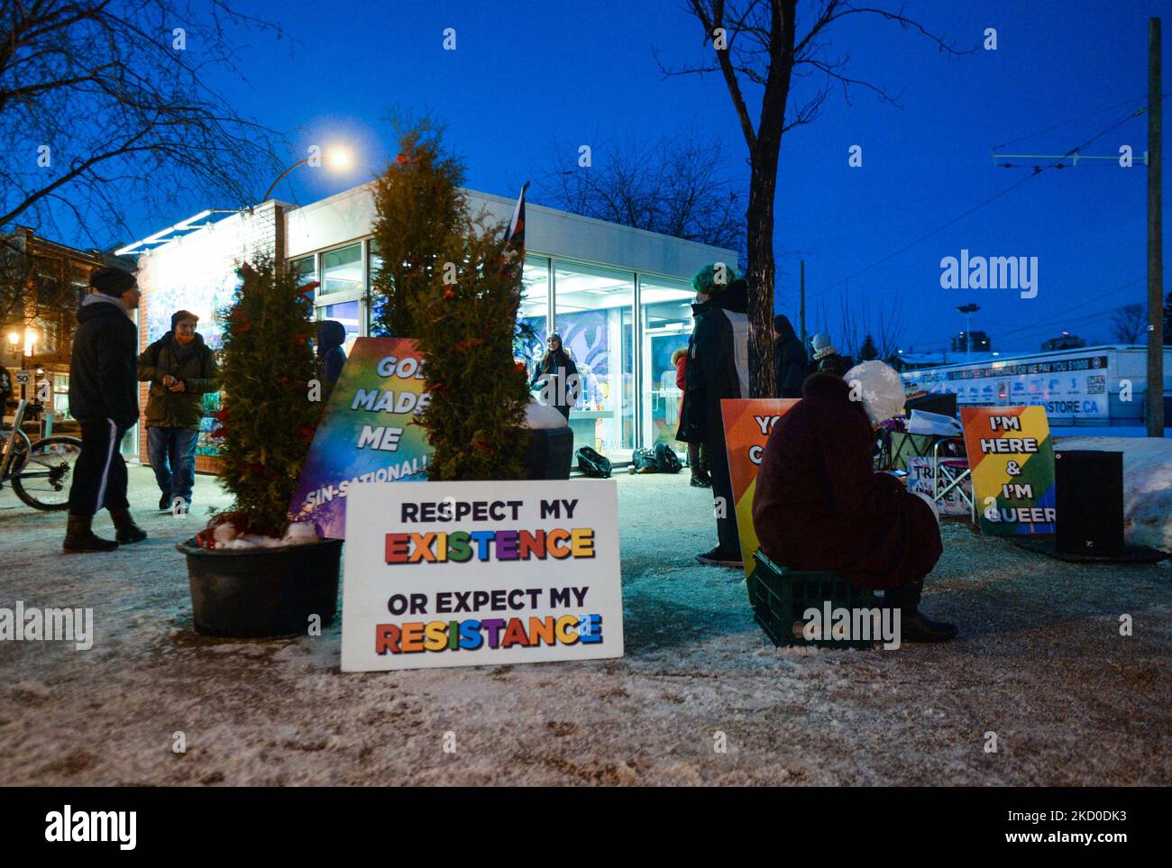 Members of the local LGBTQ2S+ supporters during the 'Pride Corner on ...