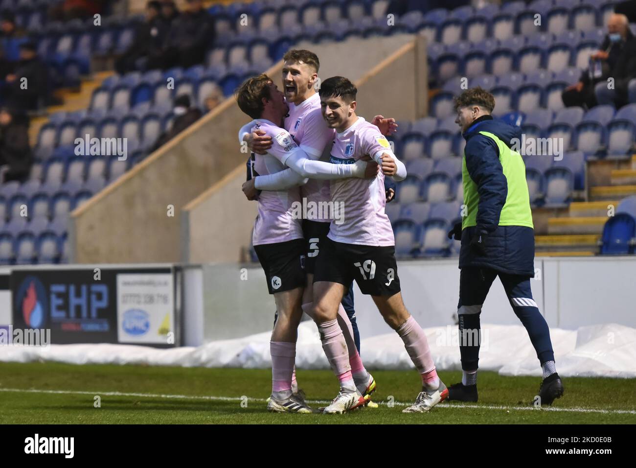 Patrick Brough of Barrow, Luke James of Barrow and Anthony Driscoll ...