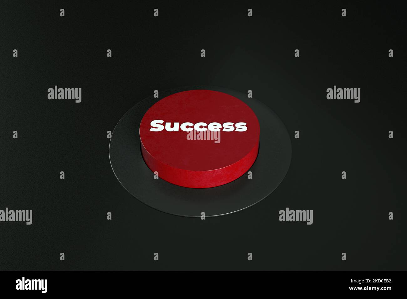 success red button over black background, 3d render Stock Photo - Alamy