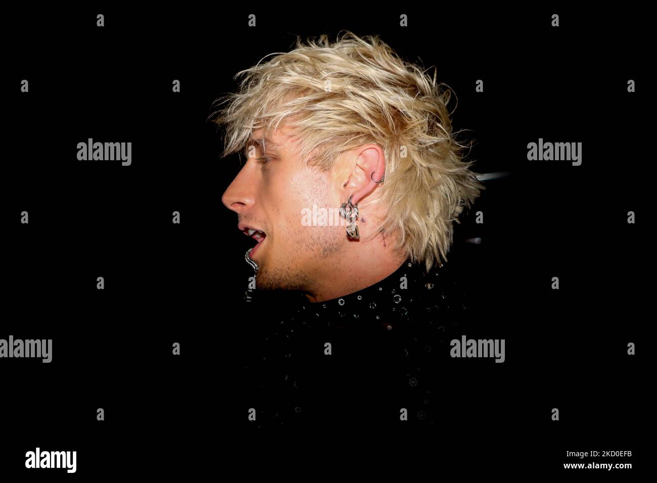 American actor and singer Machine Gun Kelly is seen at Dolce & Gabbana ...