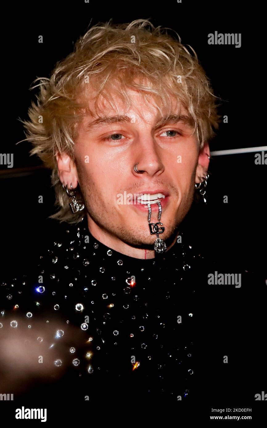 American actor and singer Machine Gun Kelly is seen at Dolce & Gabbana ...