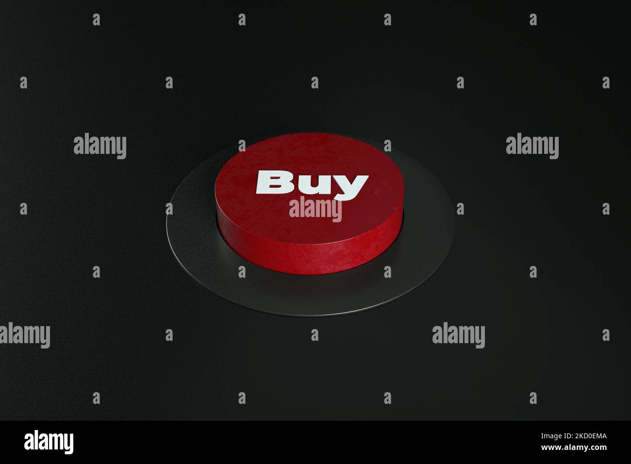 buy red button over black background, 3d render Stock Photo - Alamy