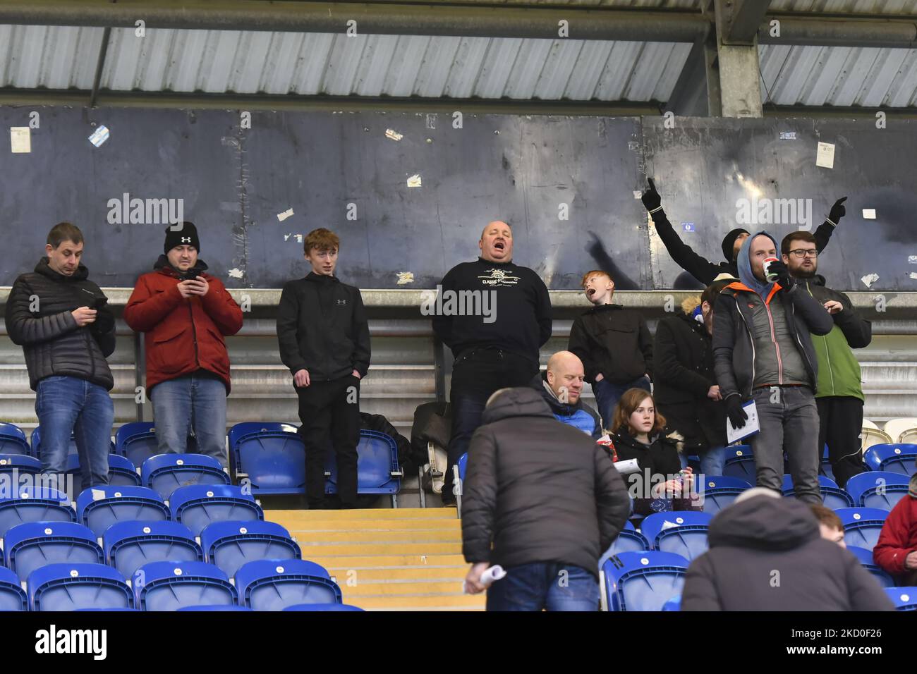 Barrow fans during the Sky Bet League 2 match between Colchester United ...