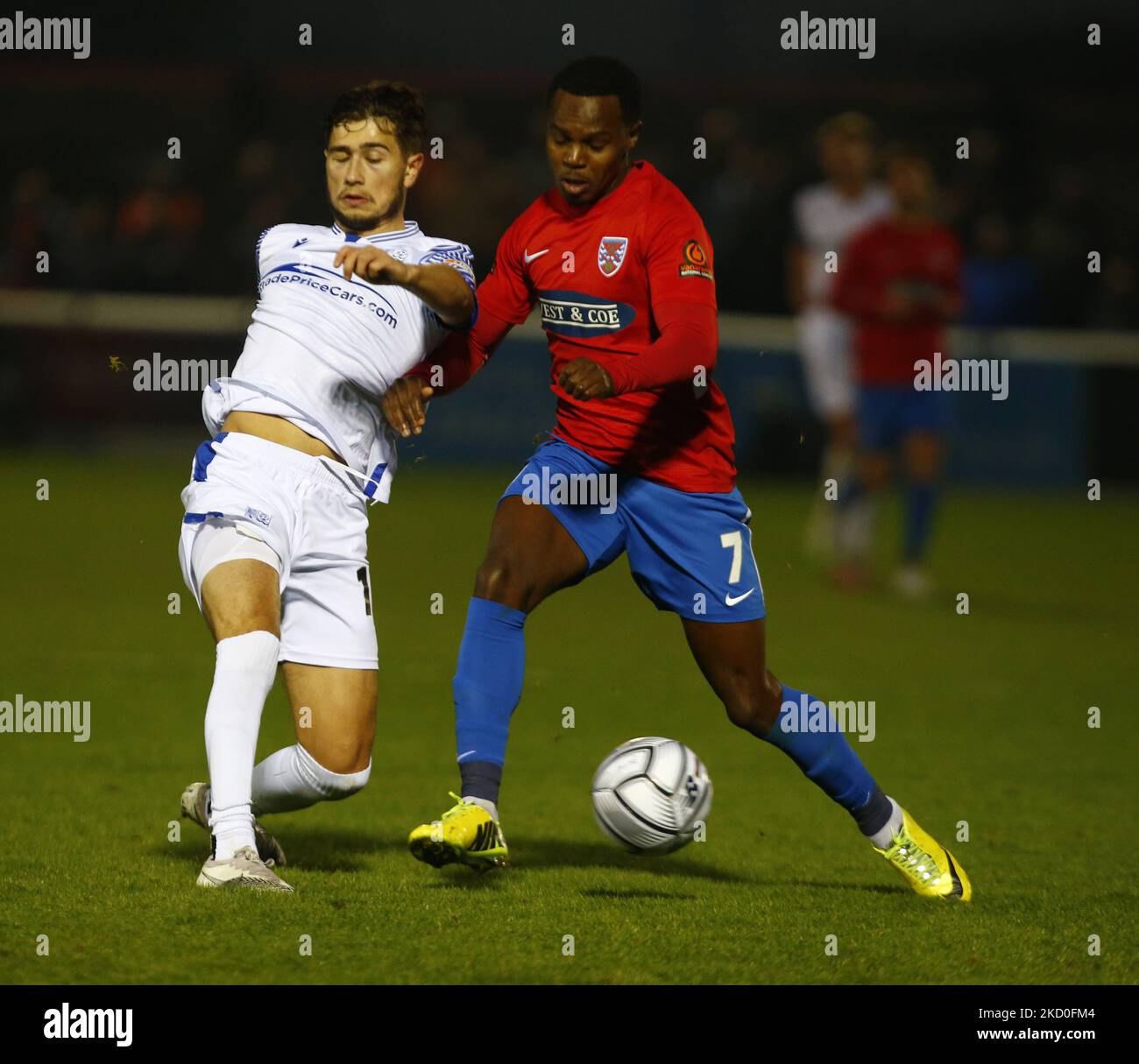L-R Lewis Gard of Southend United and Dagenham & Redbridge's Josh ...