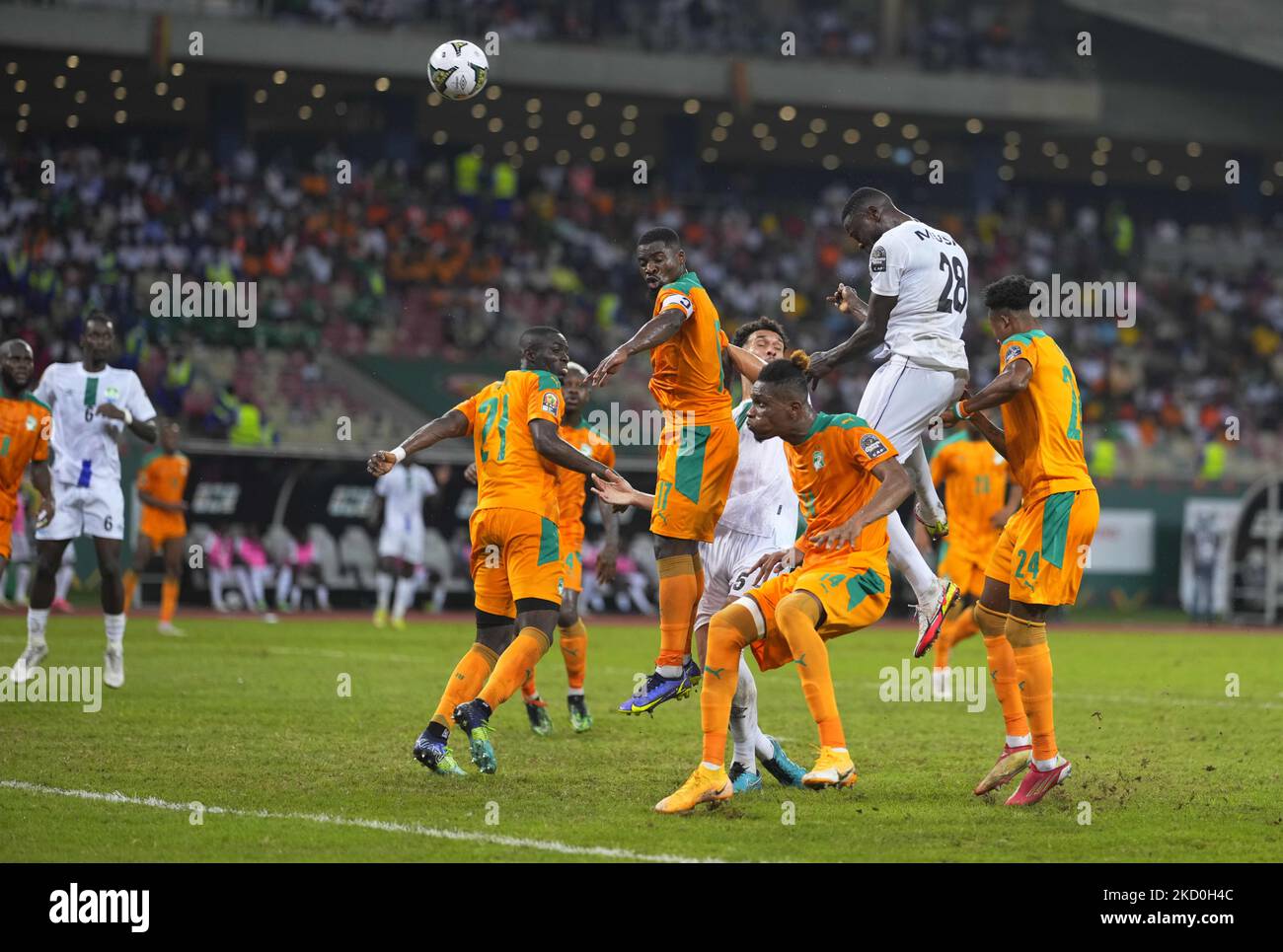 Musa Noah Kamara of Sierra Leone during Sierra Leone versus Ivory Coast ...