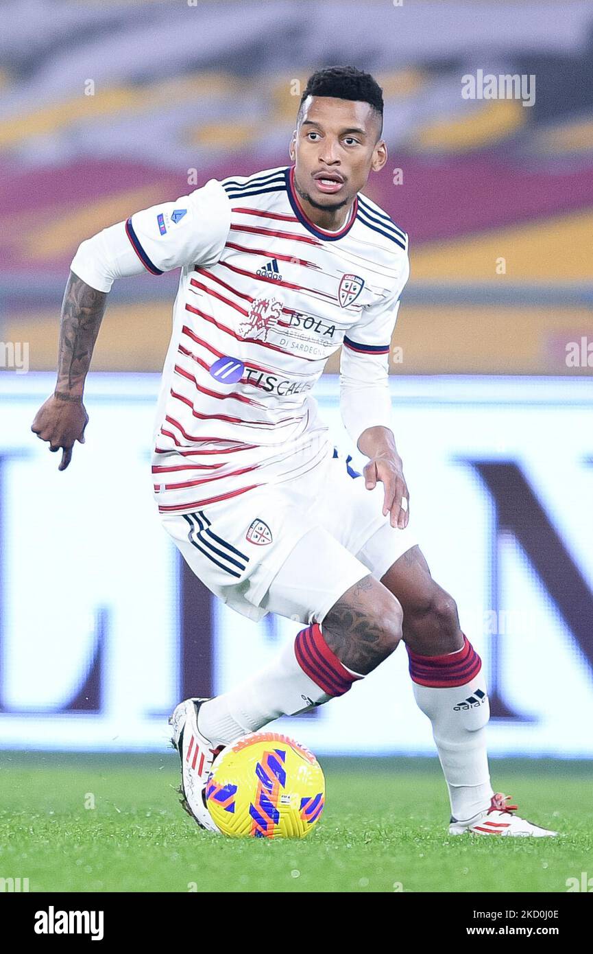 Dalbert of Cagliari Calcio during the Serie A match between AS Roma and ...