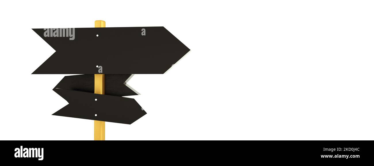 traffic sign direction isolated on white background, 3d rendering ...