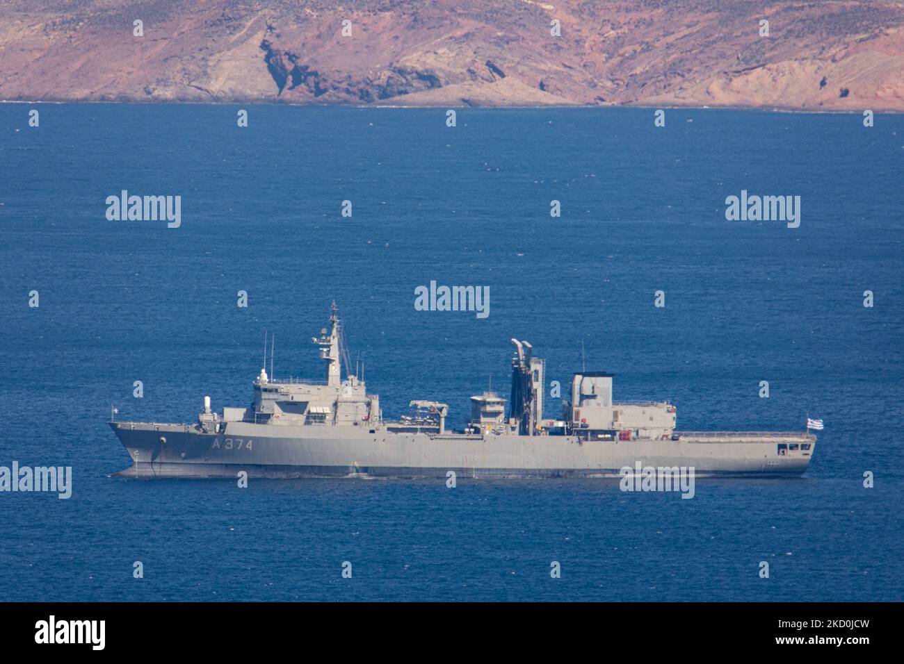 Hellenic Navy Etna-class replenishment oiler ship HS Prometheus A-374 ...