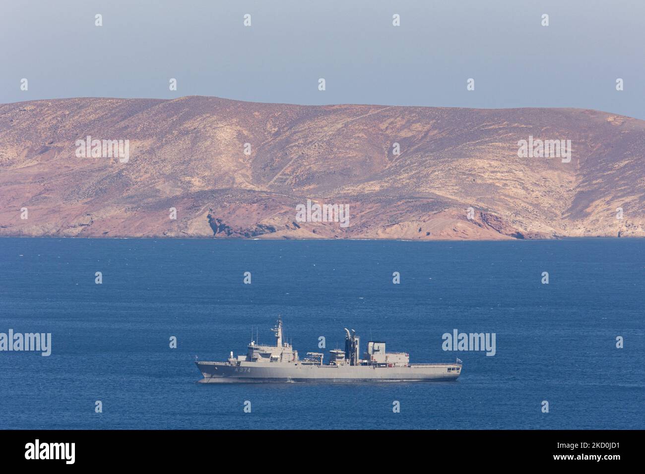 Hellenic Navy Etna-class replenishment oiler ship HS Prometheus A-374 ...