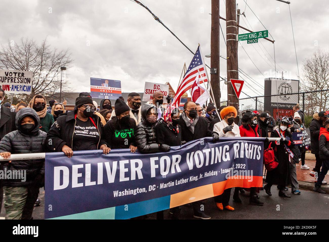 The DC Peace Walk for voting rights turns onto Martin Luther King Jr ...