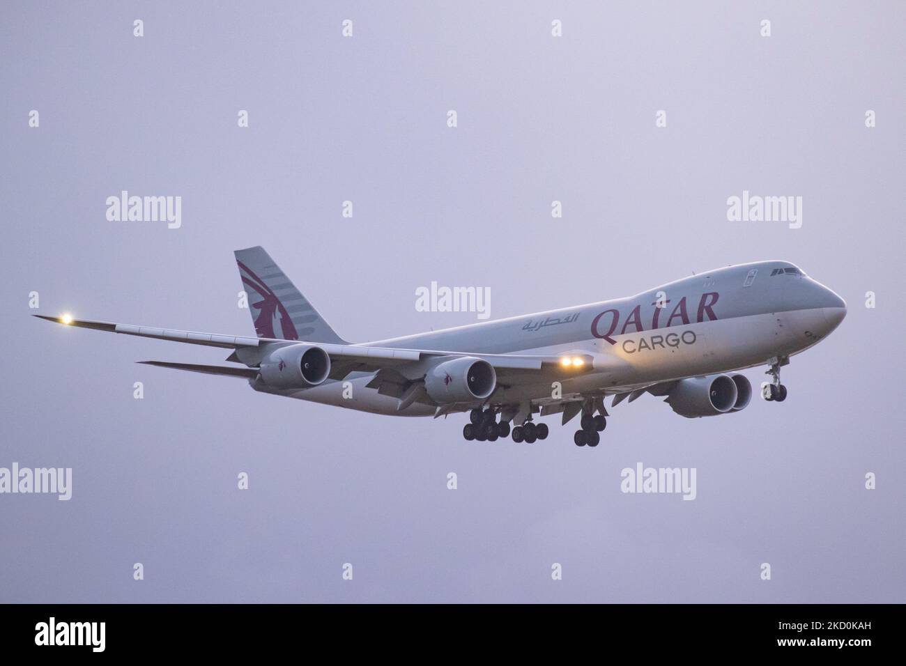 Qatar Airways Cargo Boeing 747-8F freight variant aircraft as seen ...