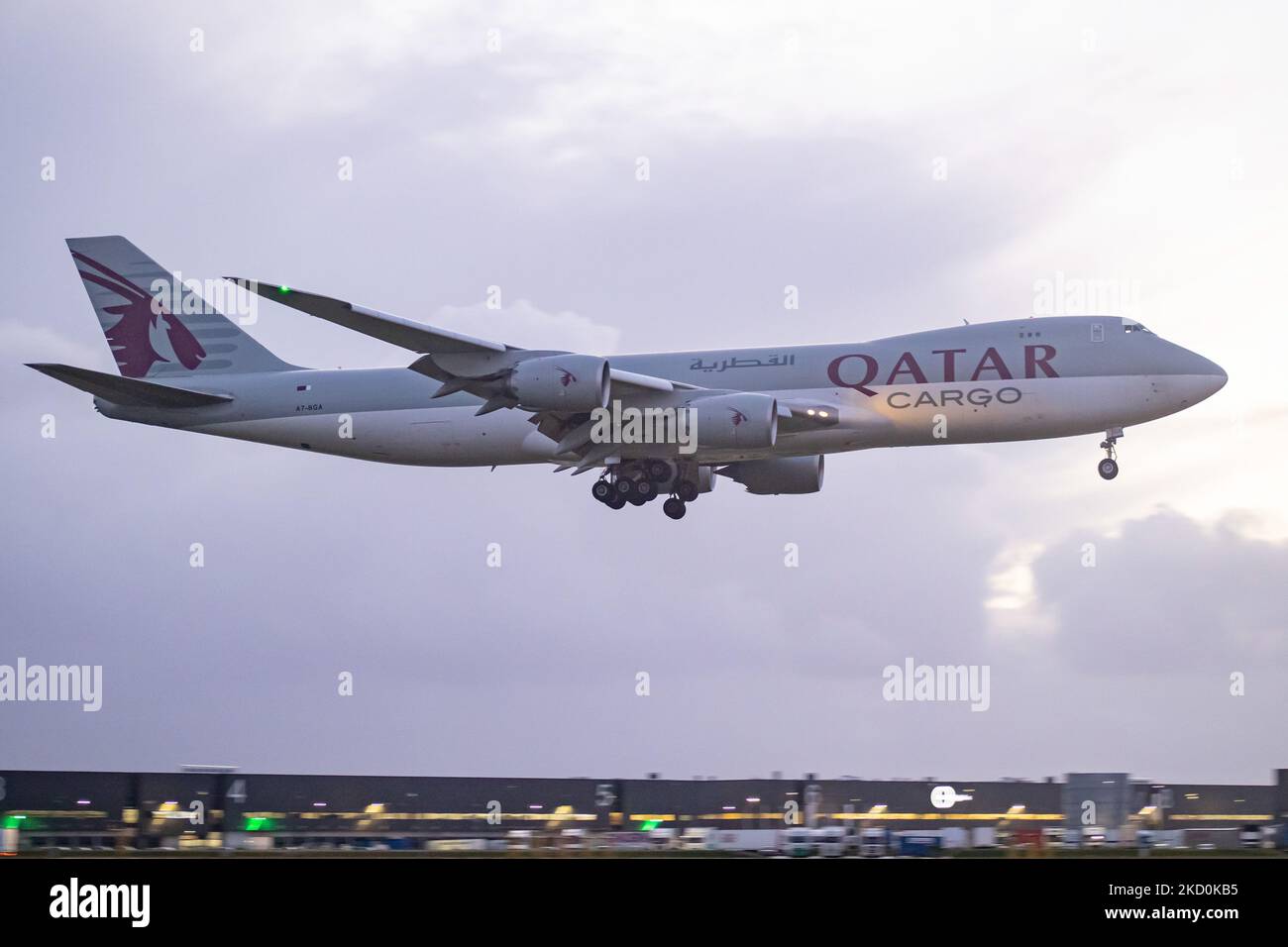 Qatar Airways Cargo Boeing 747-8F freight variant aircraft as seen ...