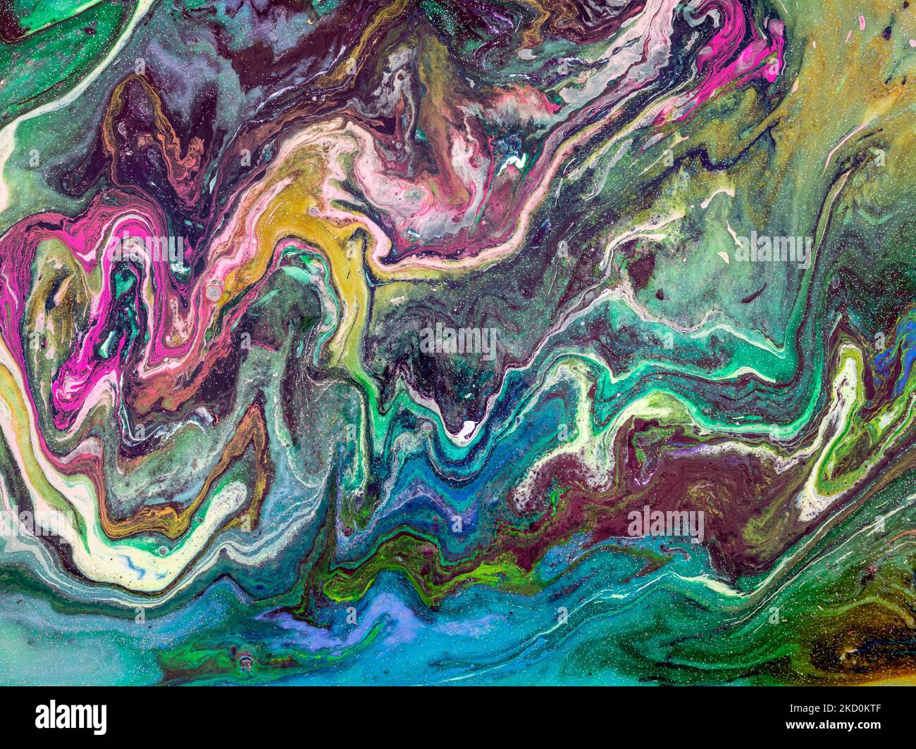 Texture created with paint of vibrant and diverse colors that create an ...